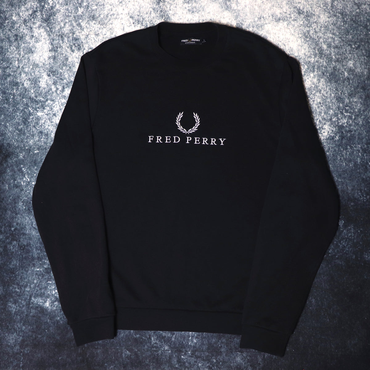 Vintage Navy Fred Perry Sweatshirt | Large – ragkid